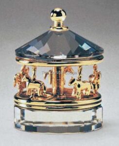 SWAROVSKI CRYSTAL MEMORIES - CAROUSEL (MERRY-GO-ROUND) GOLD 171194 ...